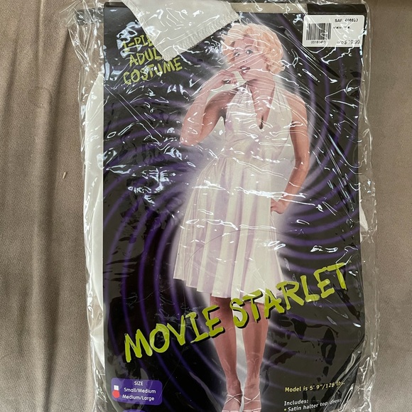 Halloween | Dresses | Movie Starlet Costume Satin Halter Top Dress Ml ...